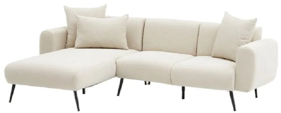 Hanah Home Rohová pohovka SIDE krémová levá 252 cm