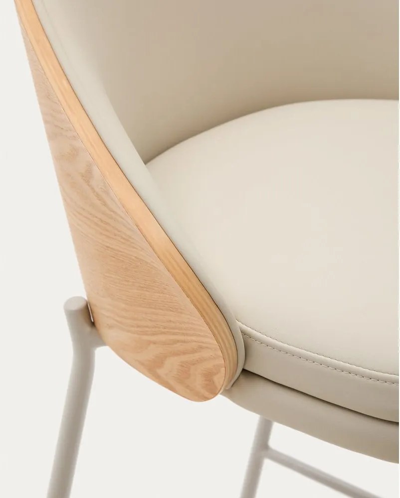 Béžová/v přírodní barvě barová židle (výška sedáku 65 cm) Eamy – Kave Home
