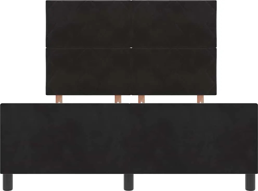 Postel s boxspringem s čelo Černá 160 x 200 cm samet 3345019