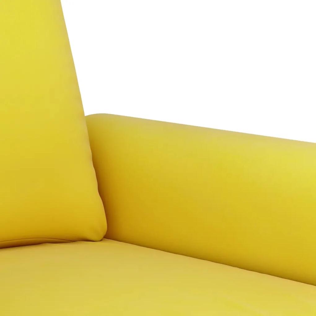 2místná pohovka žlutá 140 cm samet - Default Title