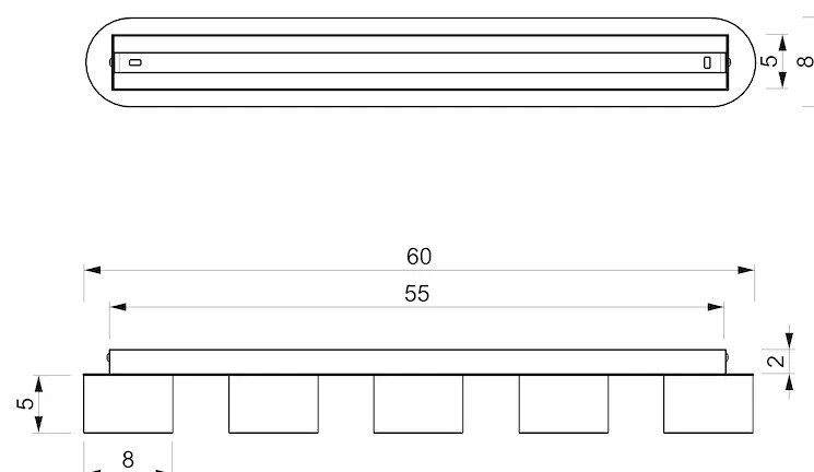 Stropní svítidlo Dixie, 5x růžové kovové stínítko, w