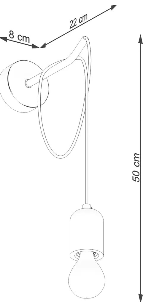 Nástěnné svítidlo Neso, betonové tělo svítidla