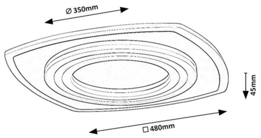 Rabalux 71318 -LED Stm. str. svítidlo TANELI 60W/230V 3000/4000/6000K chrom + DO