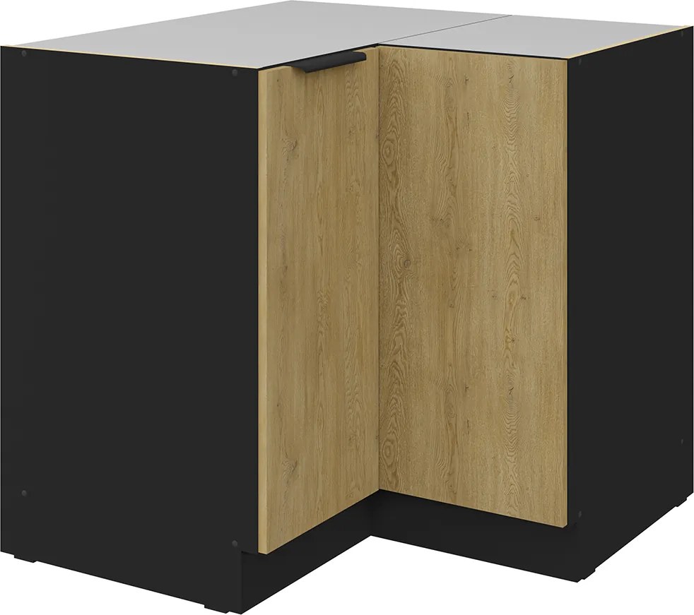 CREMONA cc | dolní skříňka 90x90 DN 2F rohová s policí | 90x90 cm | černá/cremona