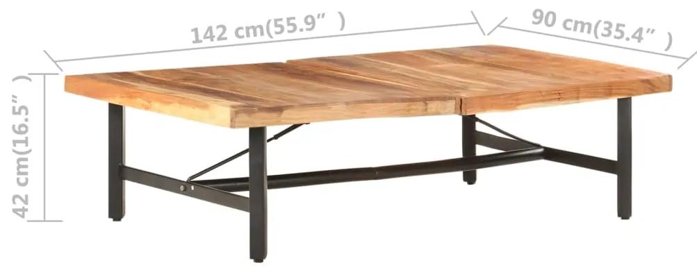 Konferenční stolek 142 x 90 x 42 cm masivní akáciové dřevo - Default Title