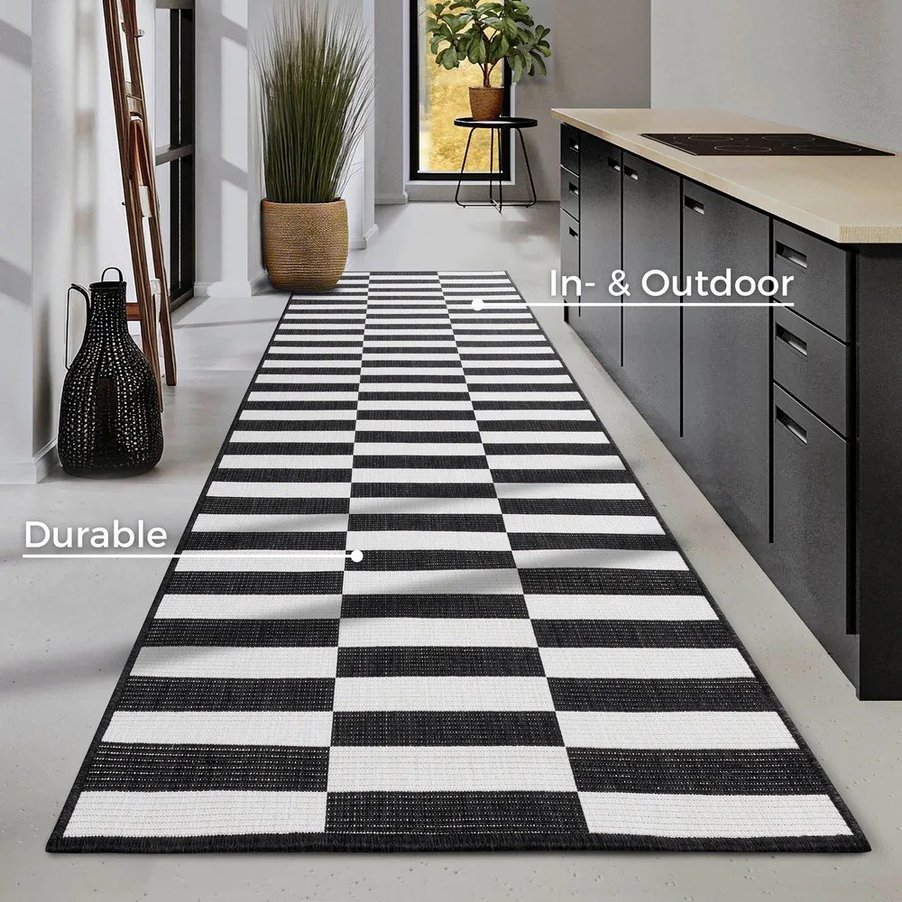 Černobílý běhoun 80x200 cm Viela – Hanse Home