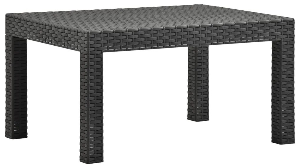 Zahradní stůl antracitový 58 x 58 x 41 cm PP ratan 315640