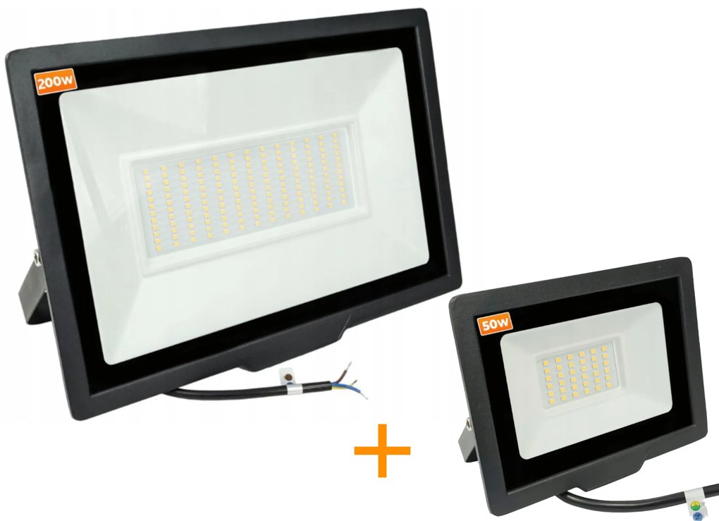 ecoPLANET LED reflektor 200W - 14000 lm - neutrální bílá + LED reflektor 50W ZDARMA