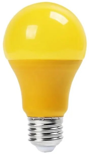 V-TAC SMD LED žárovka A60 žlutá 9W/230V/E27/YELLOW/270Lm/200°/A+