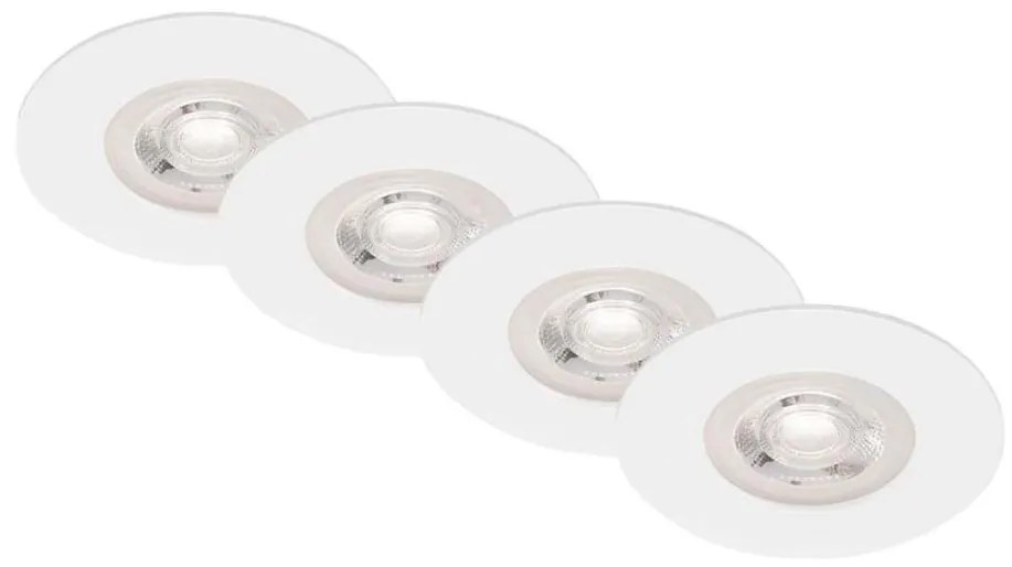 Brilo - SADA 4x LED Koupelnové podhledové svítidlo LED/4,9W/230V IP44 bílá