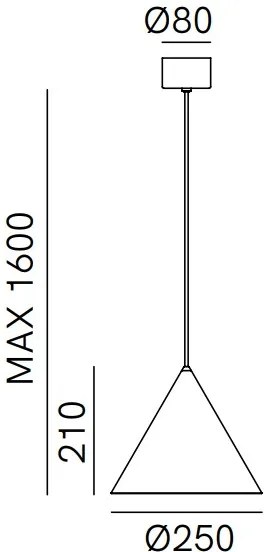 Il Fanale Cone, závěsné kovové svítidlo v antické úpravě, 1xE27 max 15W, prům. 25cm