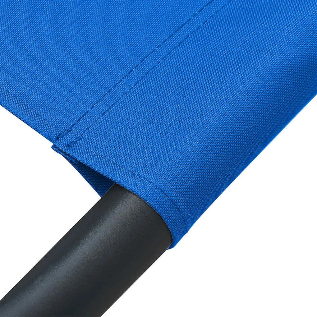 Zahradní lehátko textil modré 313531