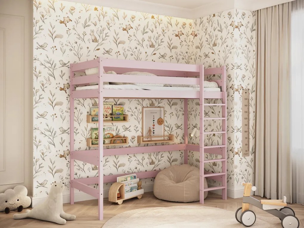 Rkids | Vyvýšená postel Alti Růžová