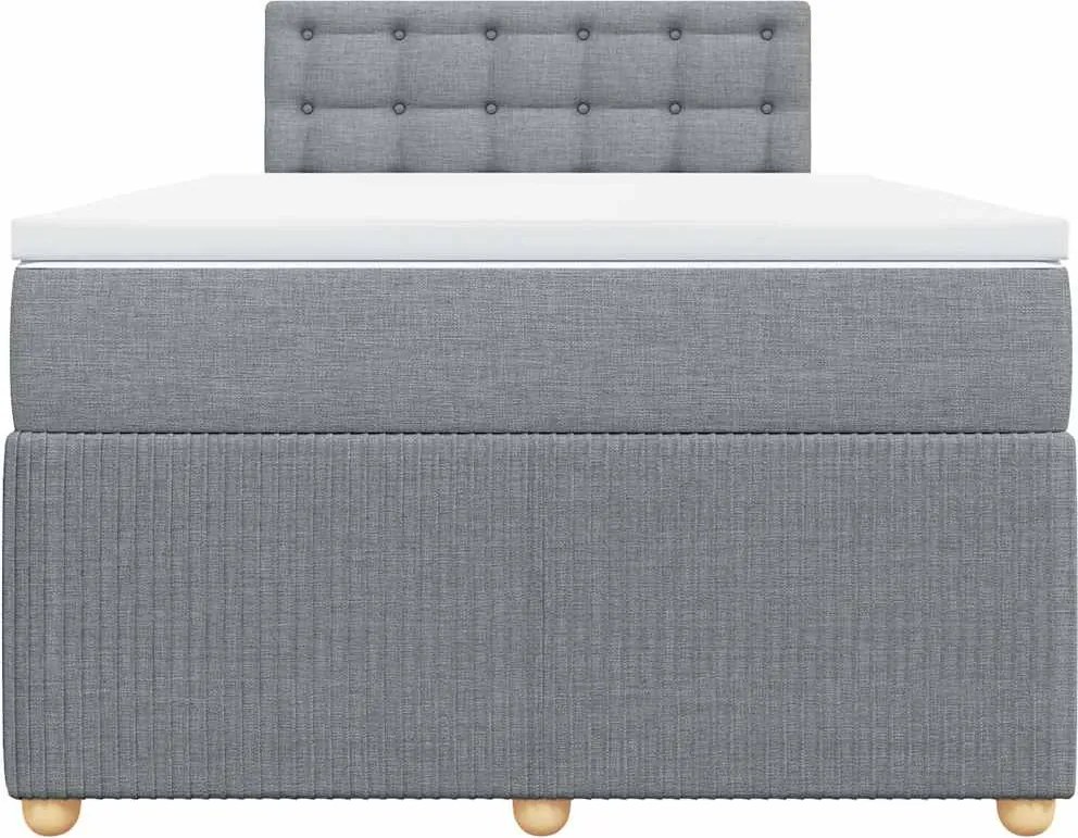 Box spring postel s matrací světle šedá 120 x 200 cm textil 3287437