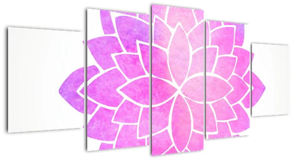 Obraz: růžová mandala