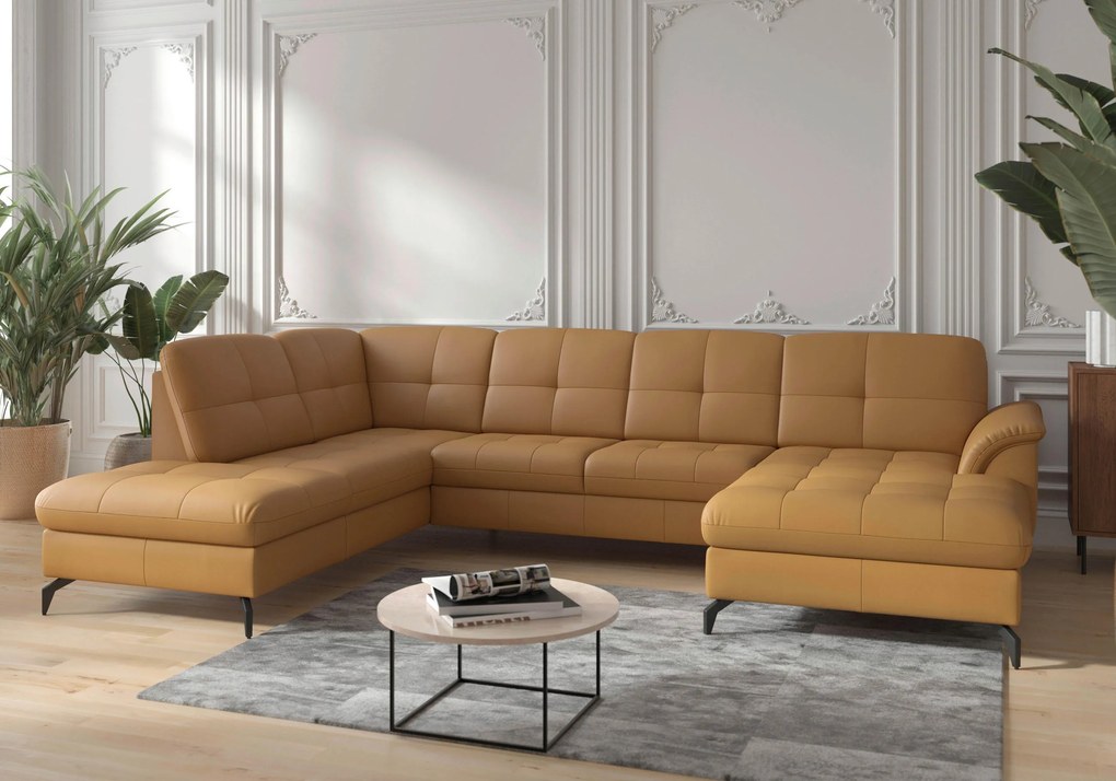 XXXLutz SEDACÍ SOUPRAVA, textil, kůže, curry žlutá Sit & More - Sedací soupravy - 00014401634P