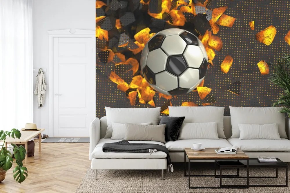 Fototapeta Fotbalový 3D Sportovní Míč Hladký vinyl 135x90