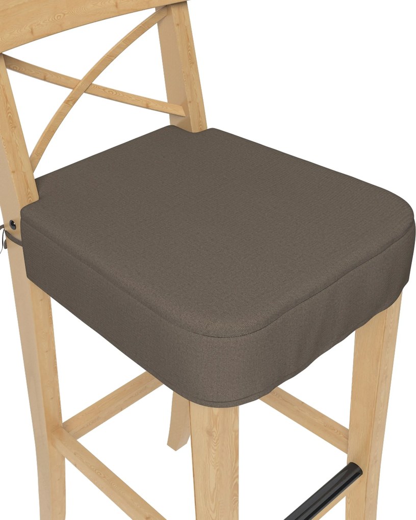 Sedák na židli IKEA Ingolf - barová barva hnědá látka pletený vzor