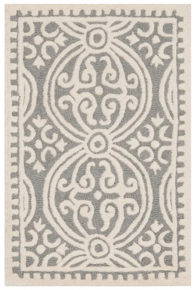Šedý vlněný koberec Safavieh Marina 91 x 152 cm