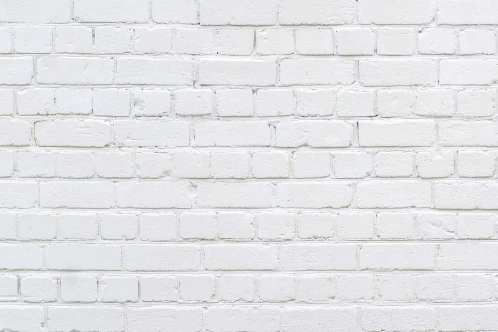 DIMEX | Samolepicí vliesová fototapeta na zeď Bílé cihlové pozadí MA-5-2660 | 375 x 250 cm | bílá
