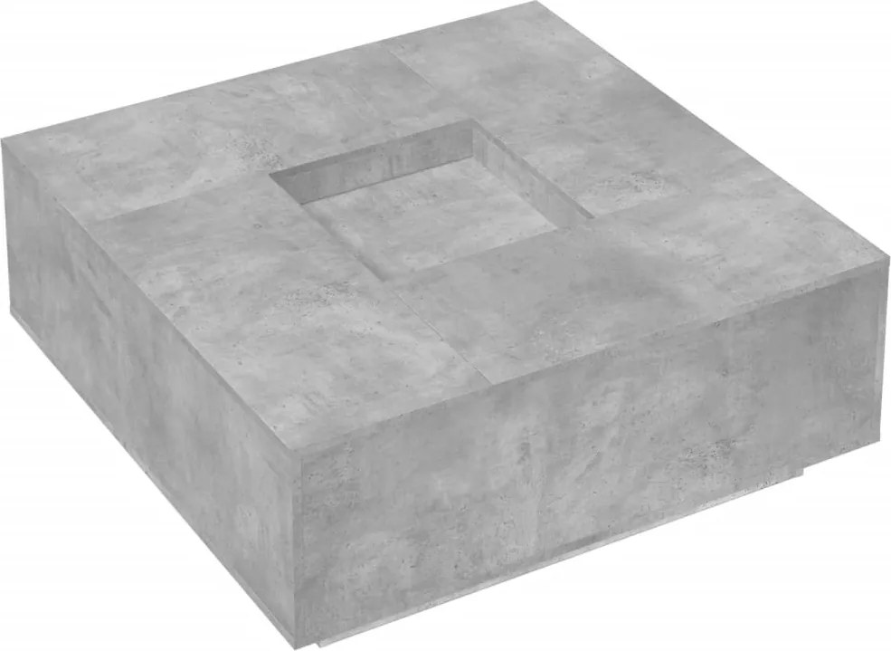 Konferenční stolek betonově šedý 100x100x40 cm kompozitní dřevo 3284052