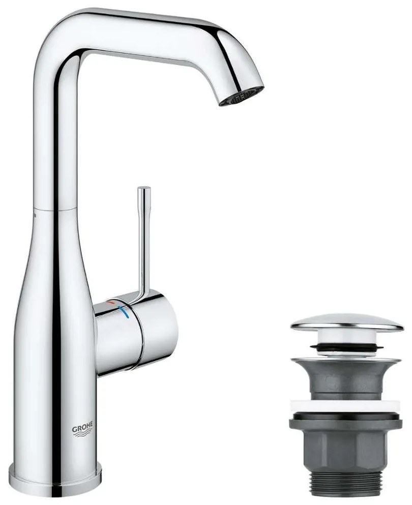 Grohe Essence New - Umyvadlová baterie s výpustí Push-Open, chrom 23799001