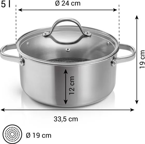 TESCOMA Kastrol SteelCRAFT s poklicí ø 24 cm, 5,0 l