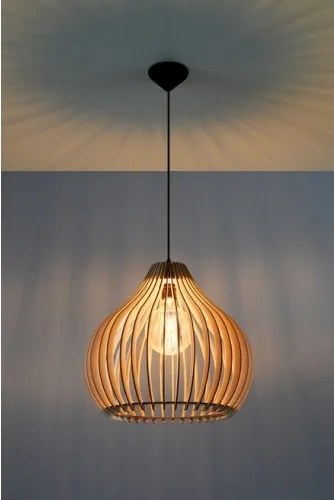 Lustr SOLLUX Aprilla E27 1x60W bez zdroje SL.0639 přírodní dřevo