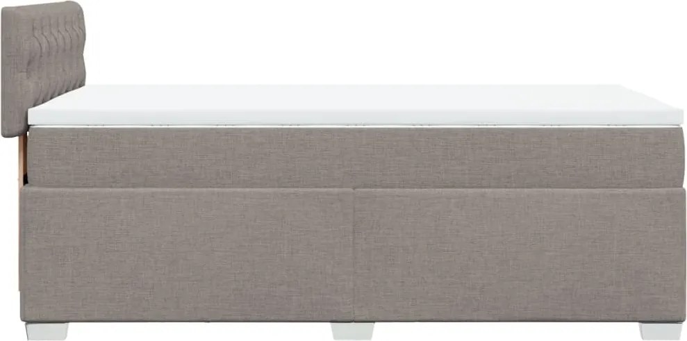 Box spring postel s matrací taupe 80x200 cm textil 3285726