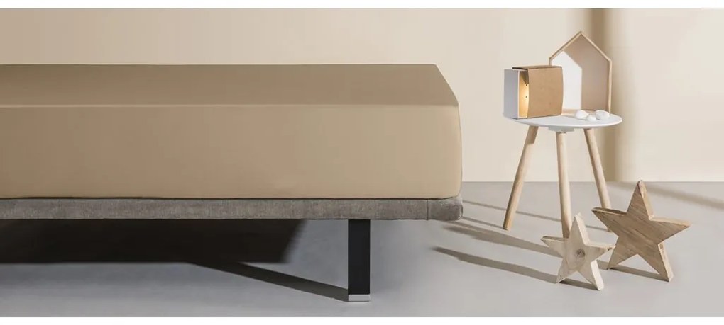Velfont Aura nepropustné prostěradlo 90x200 cm - písková