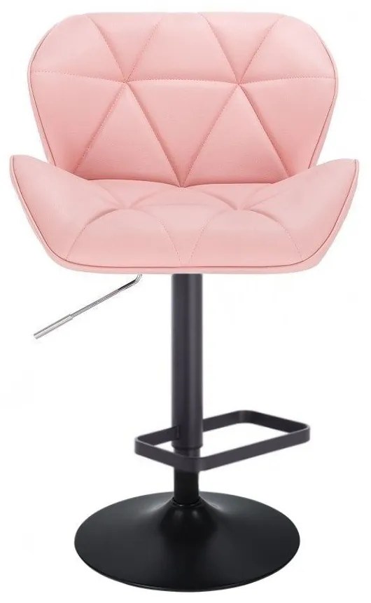 LuxuryForm Barová židle MILANO na černém talíři  - růžová