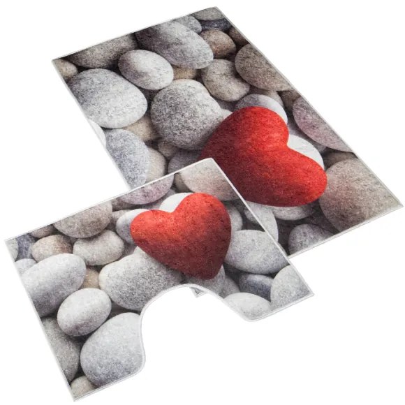 Bellatex koupelnové předložky 3D tisk sada 60x100, 60x50 cm Kámen Béžová