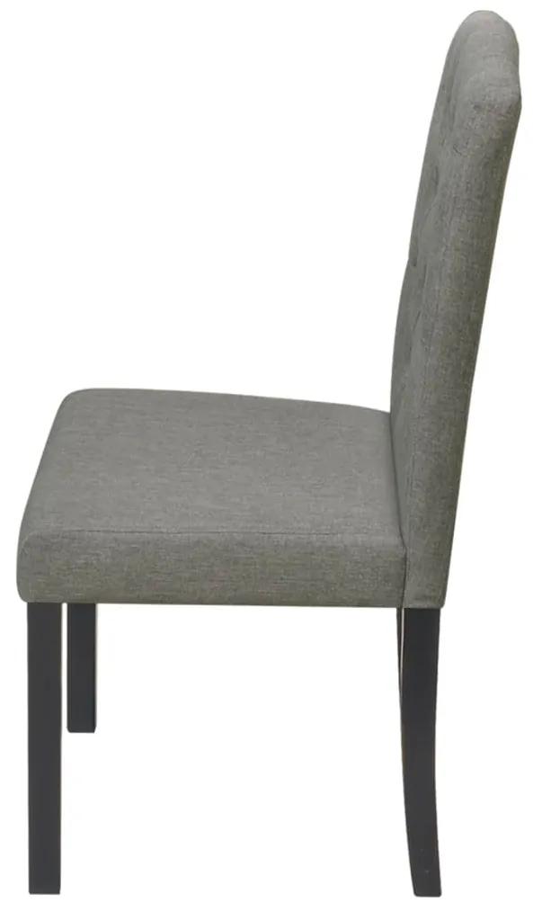 Jídelní židle 6 ks šedé textil,  272247
