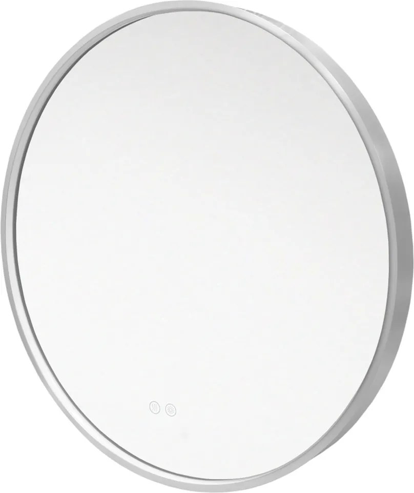 Mereo Mereo, kulaté LED zrcadlo, průměr 60 cm, LED osvětlení, rám z broušené oceli, MER-CN164S