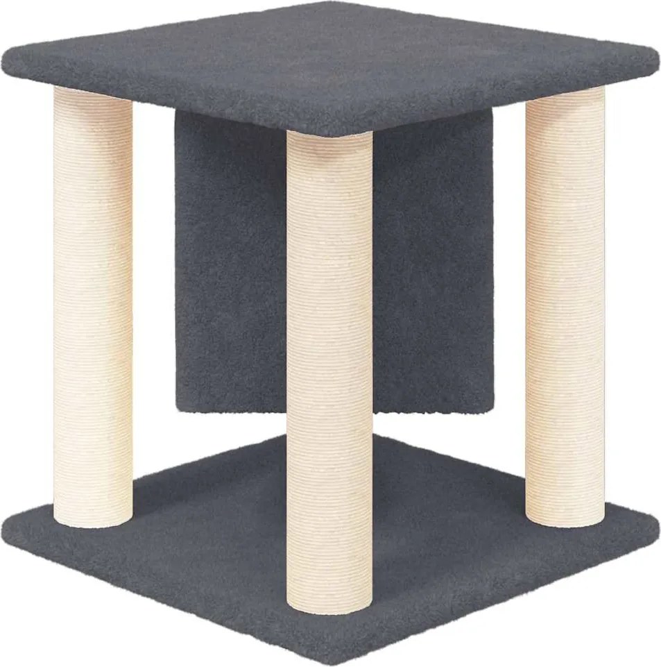 Škrabadlo pro kočky se sisalovými sloupky tmavě šedé 37 cm 171656
