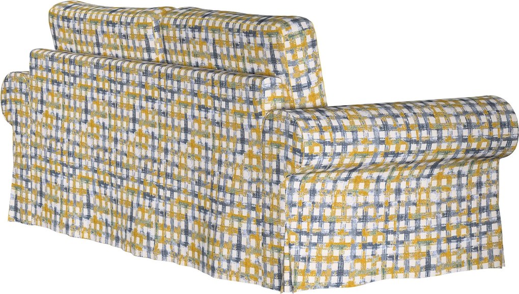 Potah na pohovku IKEA Backabro,  3-místná, rozkládací barva modrá látka pletený vzor, vzorované