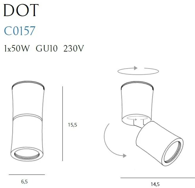 Maxlight Stropní svítidlo Maxlight C0157 DOT