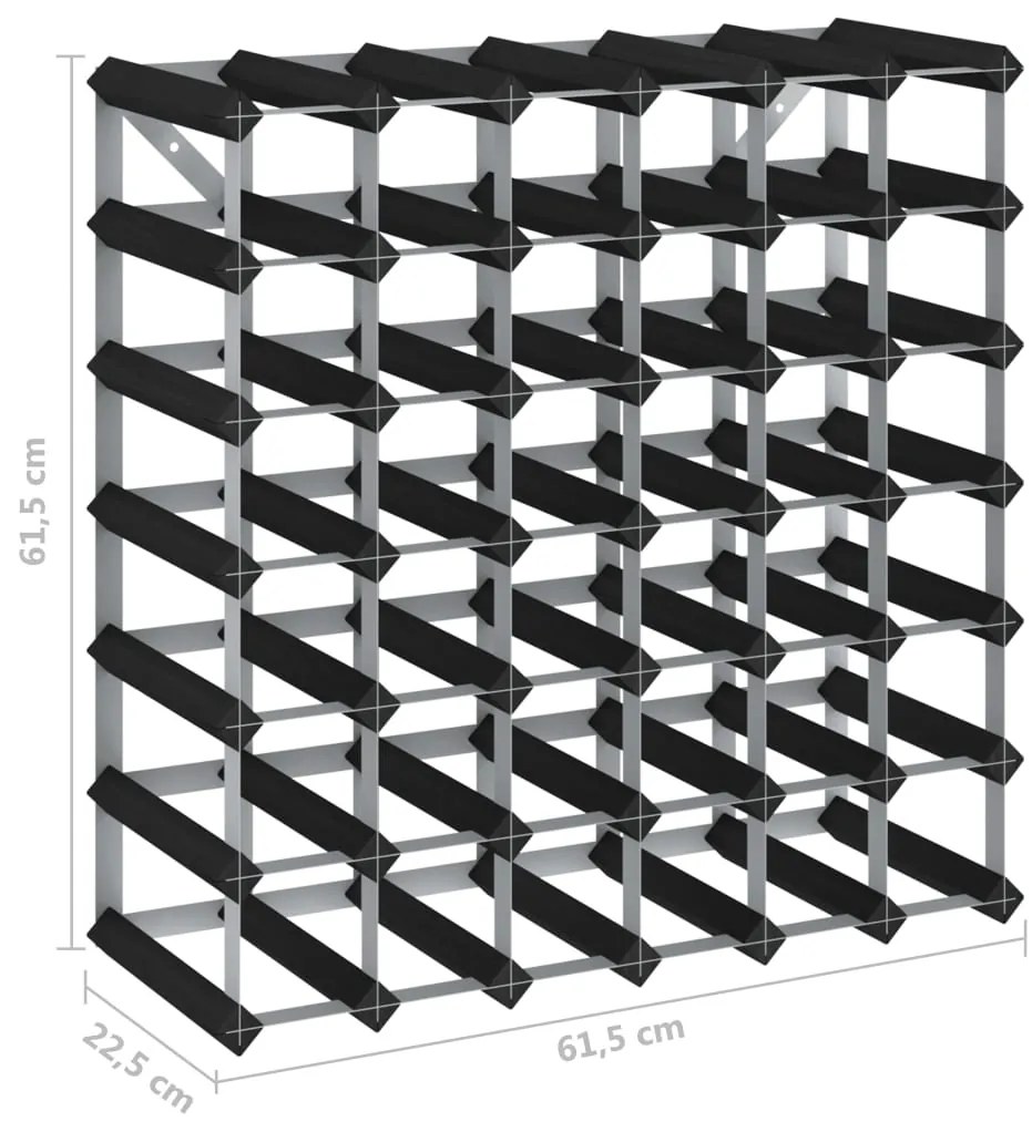 vidaXL Marketos Stojan na víno na 42 lahví černý masivní borové dřevo