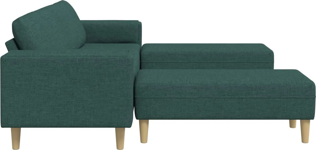 Pohovka do obývacího pokoje 3 ks Tmavě zelená Polyester 3335116