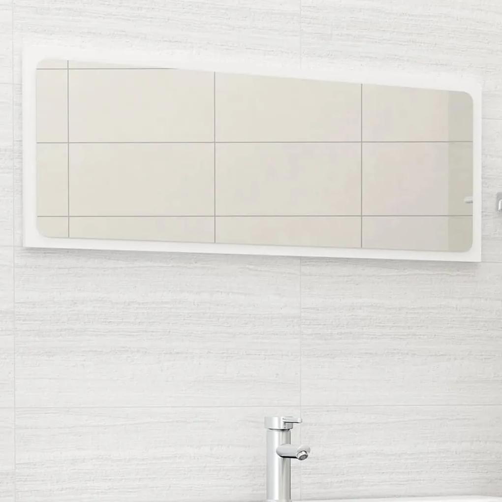 804630 vidaXL Koupelnové zrcadlo bílé 100 x 1,5 x 37 cm dřevotříska