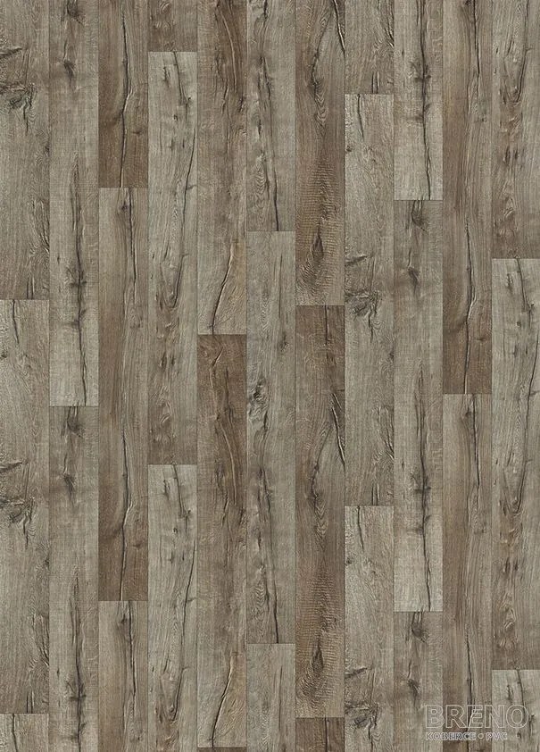 Breno PVC CALLISTO Hunter Oak S46 – tmavé dřevo, šíře 300 cm