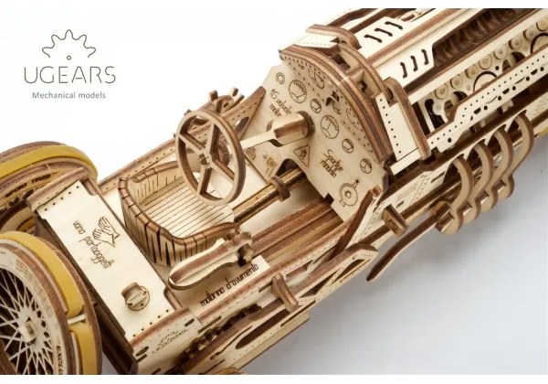 Ugears - 3D dřevěné mechanické puzzle U9 Auto Grand Prix