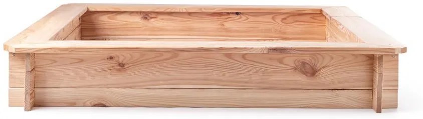 Woody Pískoviště dřevěné - čtvercové, natur, se sítí, 120x120 cm