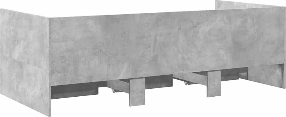 Válenda se zásuvkami bez matrace betonově šedá 100 x 200 cm 3280814