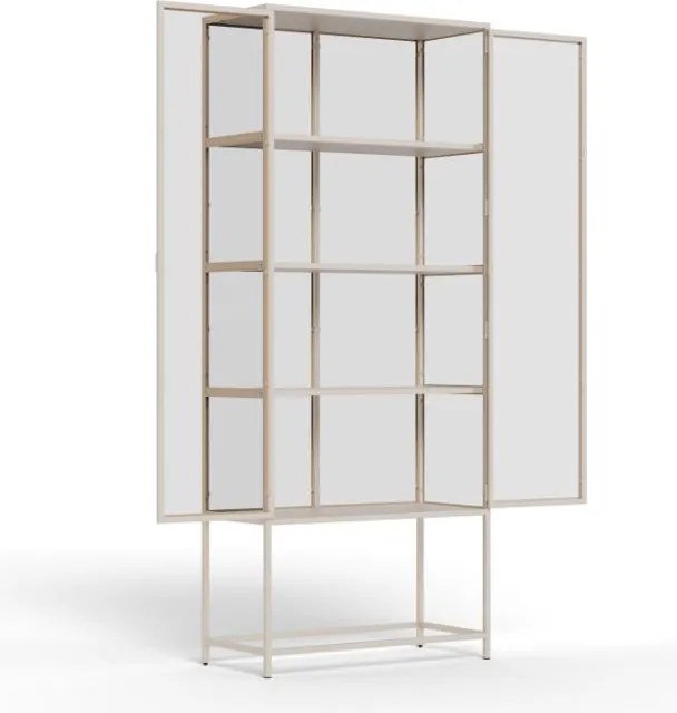 Vitrína Seaford 77x185,6 cm šedá