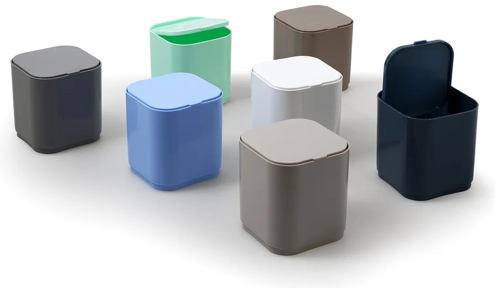 Sapho, SEVENTY stolní odpadkový koš výklopný, plast ABS, béžový
