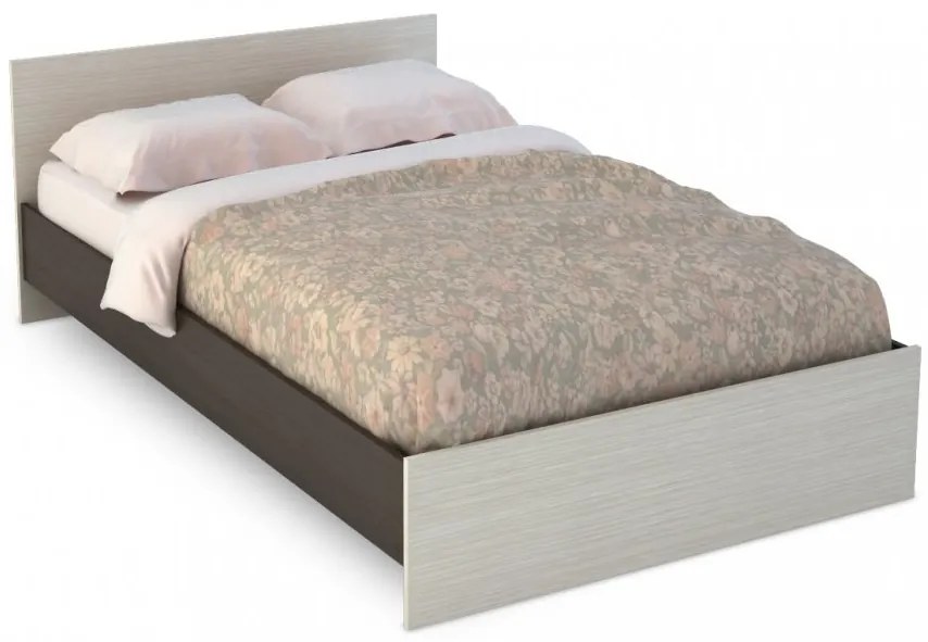 Manželská postel 140x200 cm v kombinaci dub belfort a wenge KN700 KP-557