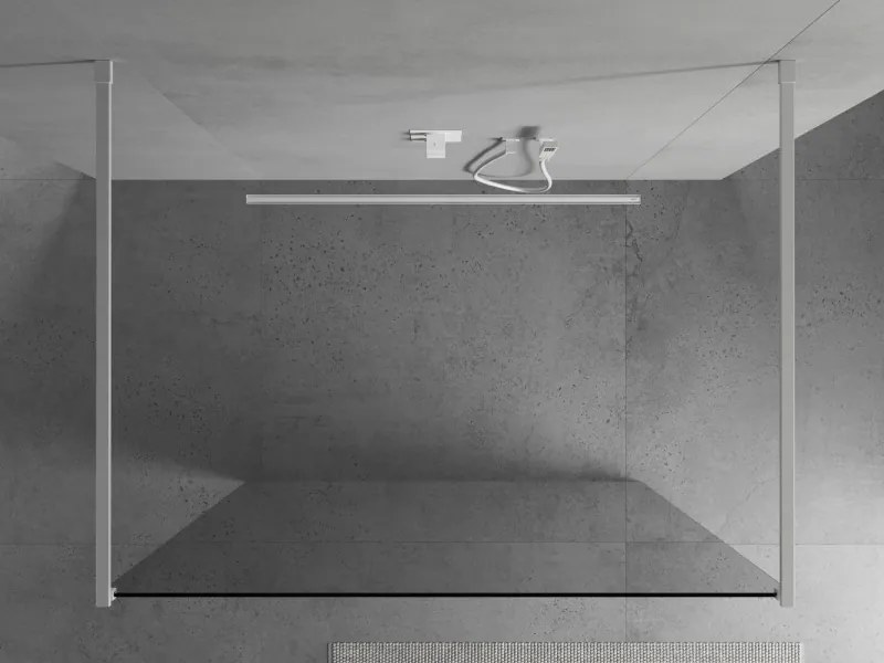 Mexen Kioto, sprchová zástěna Walk-In 170 x 200 cm, 8mm čiré sklo, bílý profil, 800-170-002-20-00