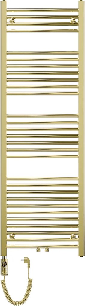 Mexen Ares, elektrické topné těleso 1500x500 mm + topná tyč 600 W, zlatá lesklá, W102-1500-500-2600-50