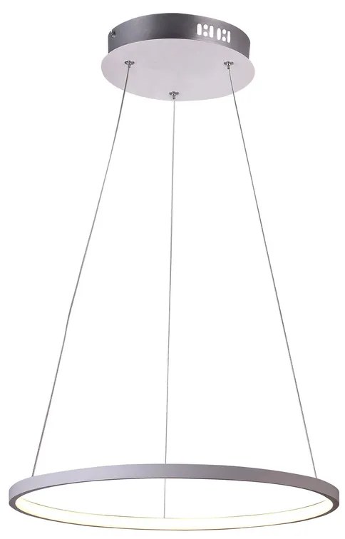 Bílé závěsné LED svítidlo Lune kulaté 29cm 18W  - Candellux